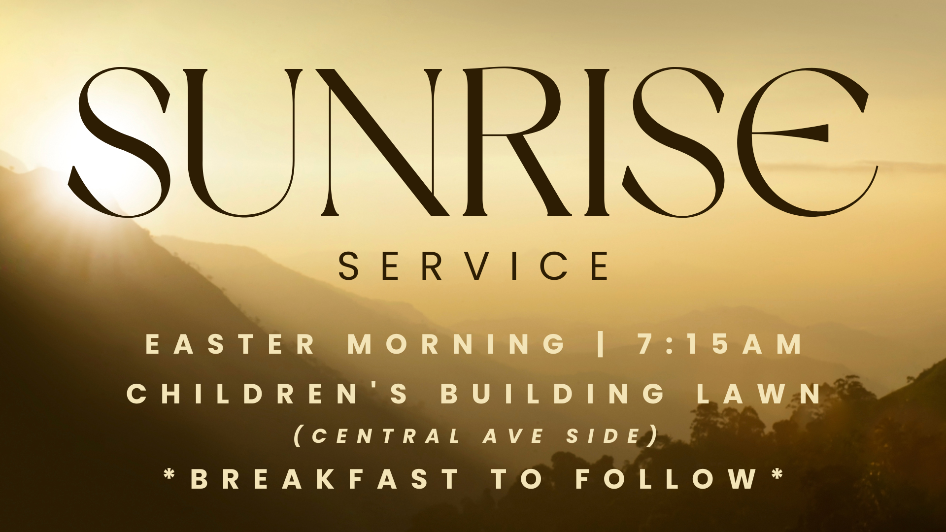 Sunrise Service begins at 7:15 - Tifton First Methodist Church